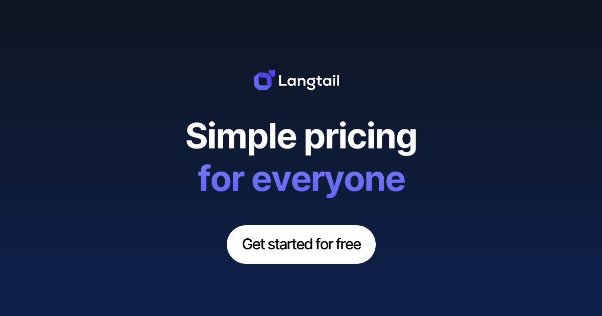 Langtail | Pricing