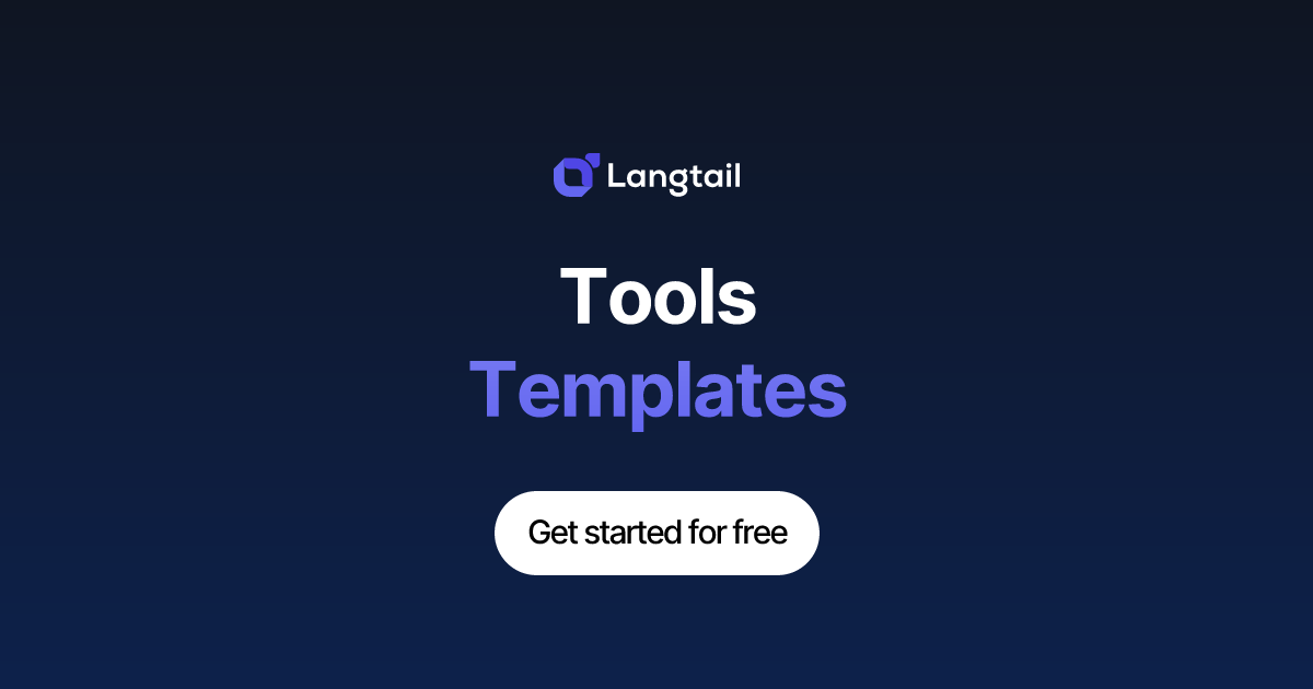 Tools Templates - Langtail